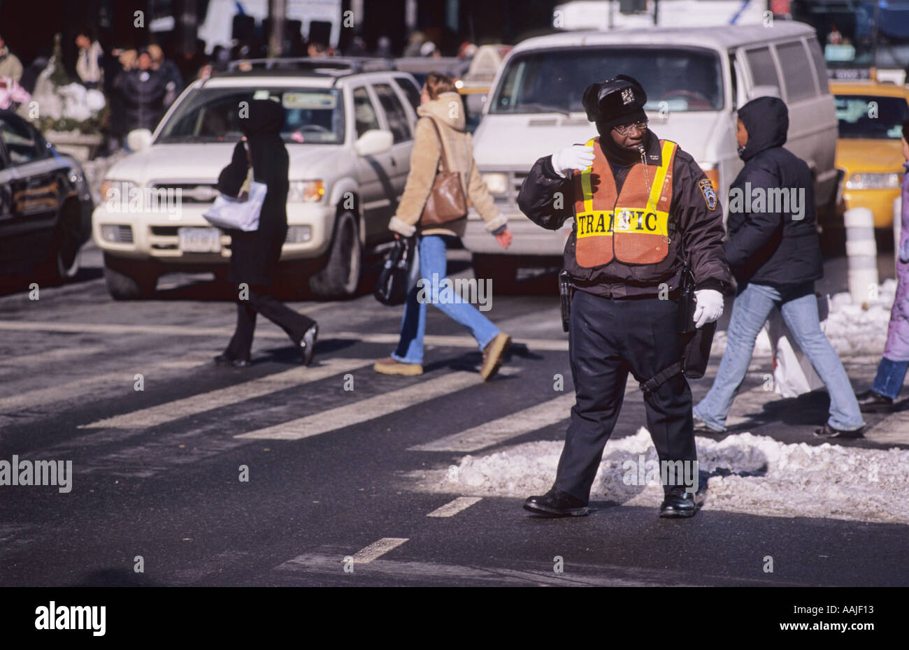 New York City Policeman Standing outside Macy's Department Store in ...
