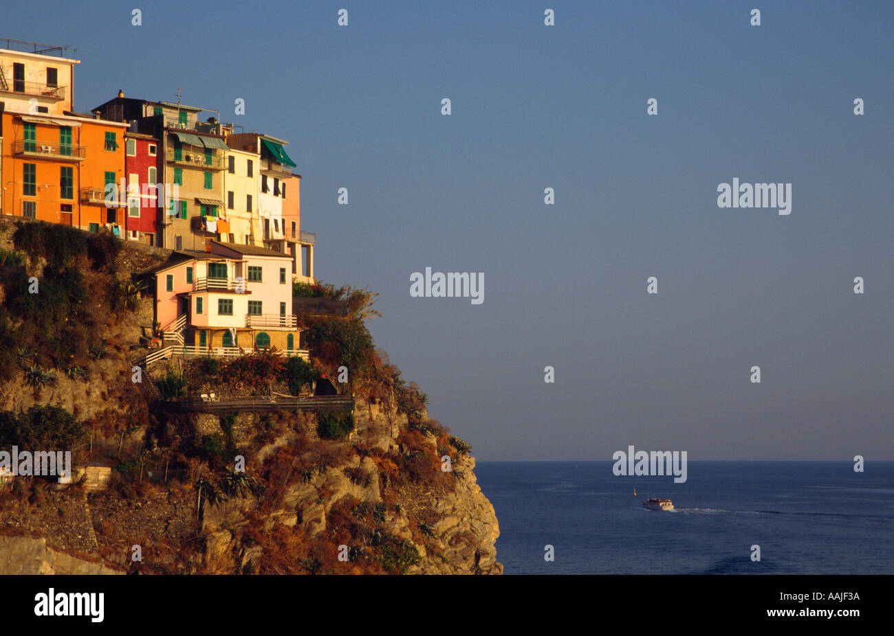 Village of Cinque terra Italy on a cliff Stock Photo - Alamy