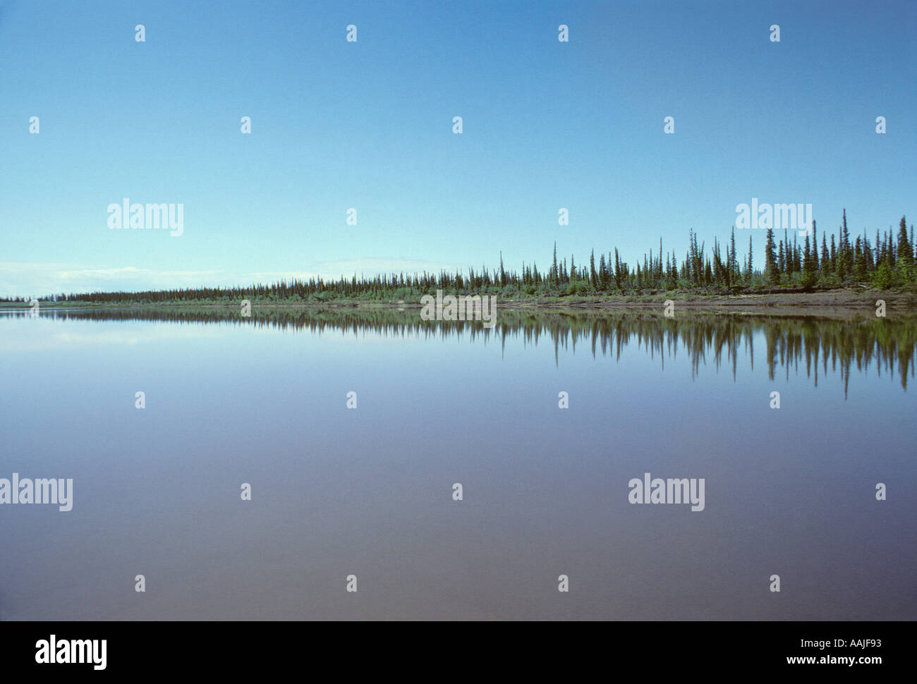 River reflection MacKenzie Delta Inuvik NWT extensive collection of ...