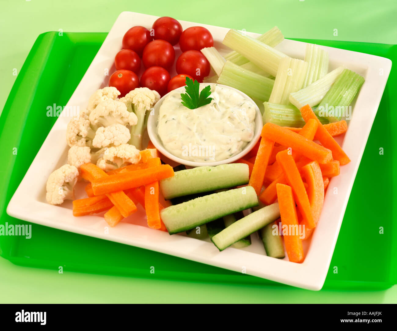 CRUDITES AND DIP SELECTION Stock Photo - Alamy