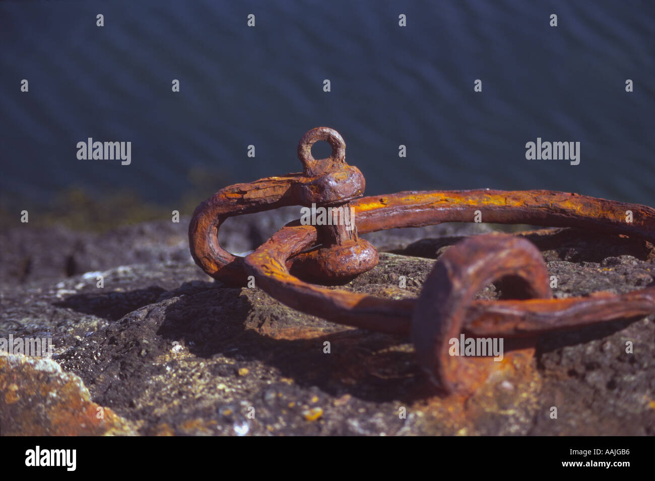 Rusty Boat Mooring Stock Photo - Alamy