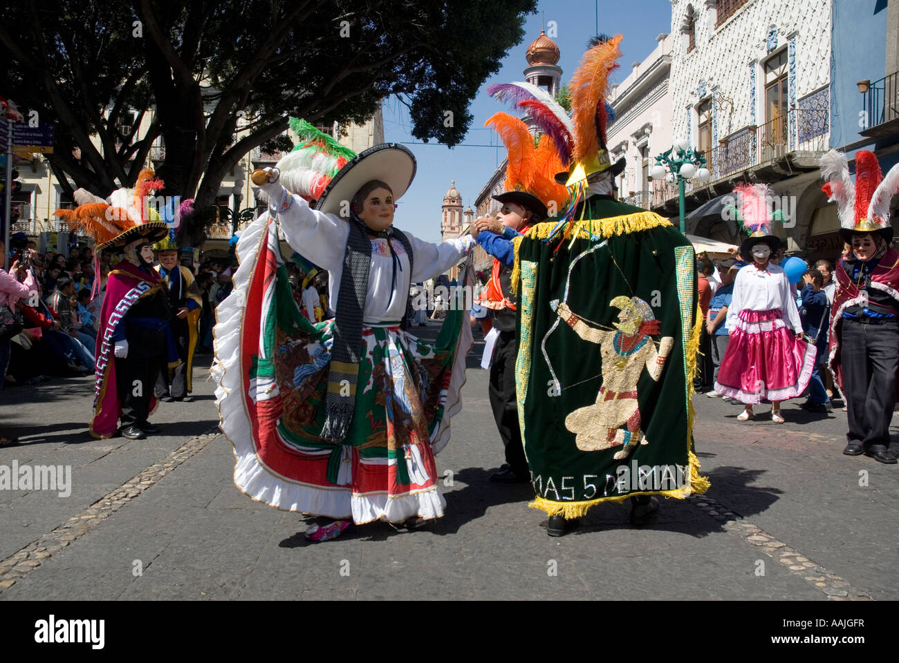 dancing mask carnival of puebla, mexico Stock Photo - Alamy