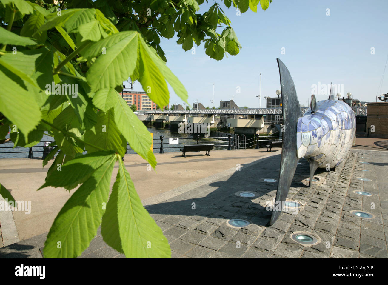 The Big Fish, at Lagan Weir redevelopment site, Donegall Quay, Belfast ...