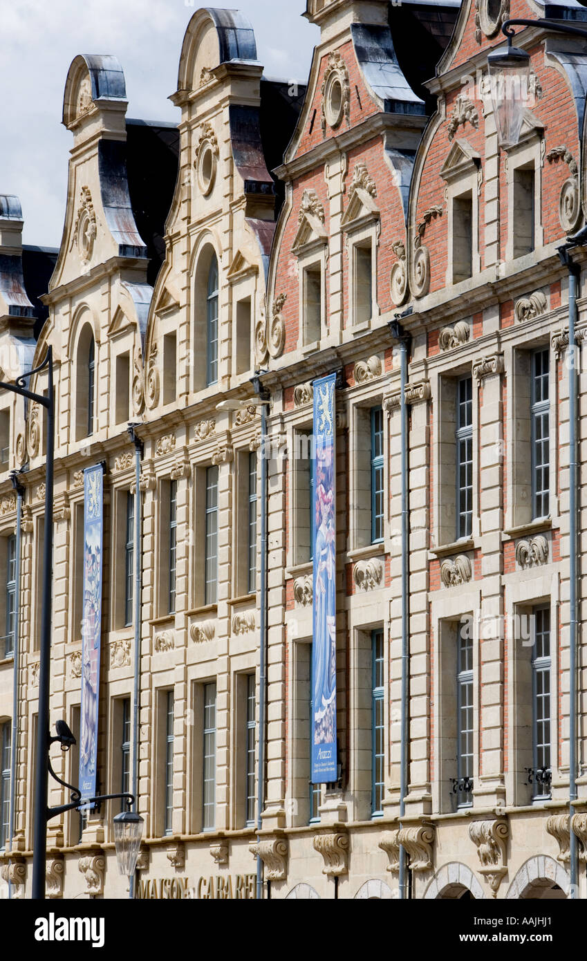 Flemish style buildings in Arras northern France Stock Photo - Alamy
