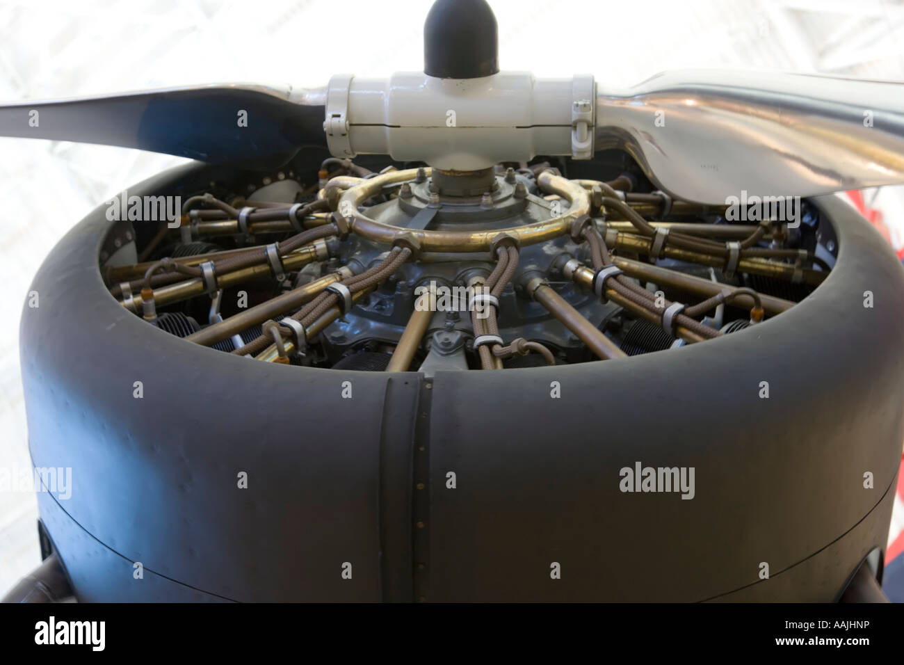 Engine of Junkers Ju 52 3m exhibited at the Steven F Udvar Hazy Center ...