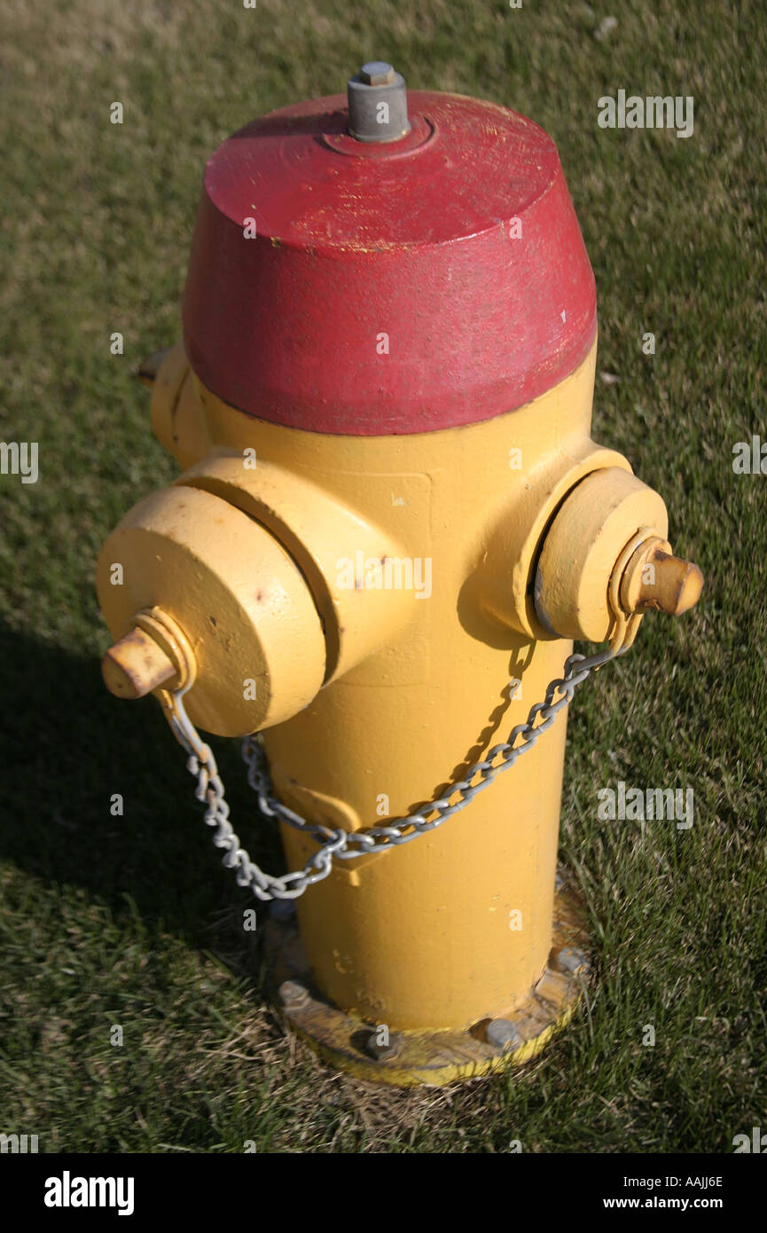 A yellow saskatoon fire hydrant Stock Photo - Alamy