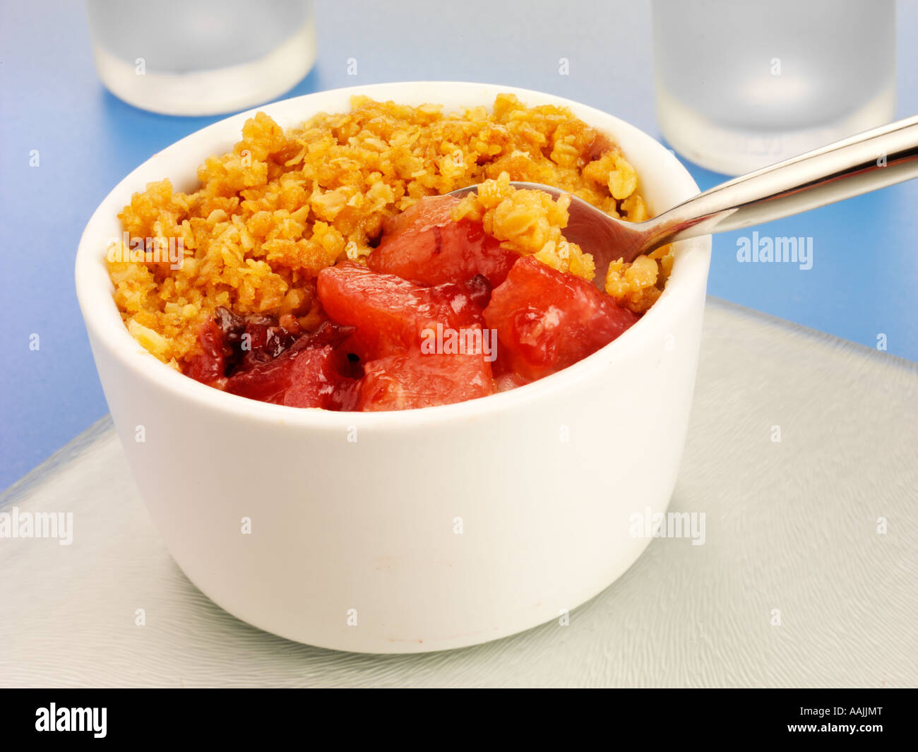 PEAR AND DAMSON DESSERT Stock Photo - Alamy
