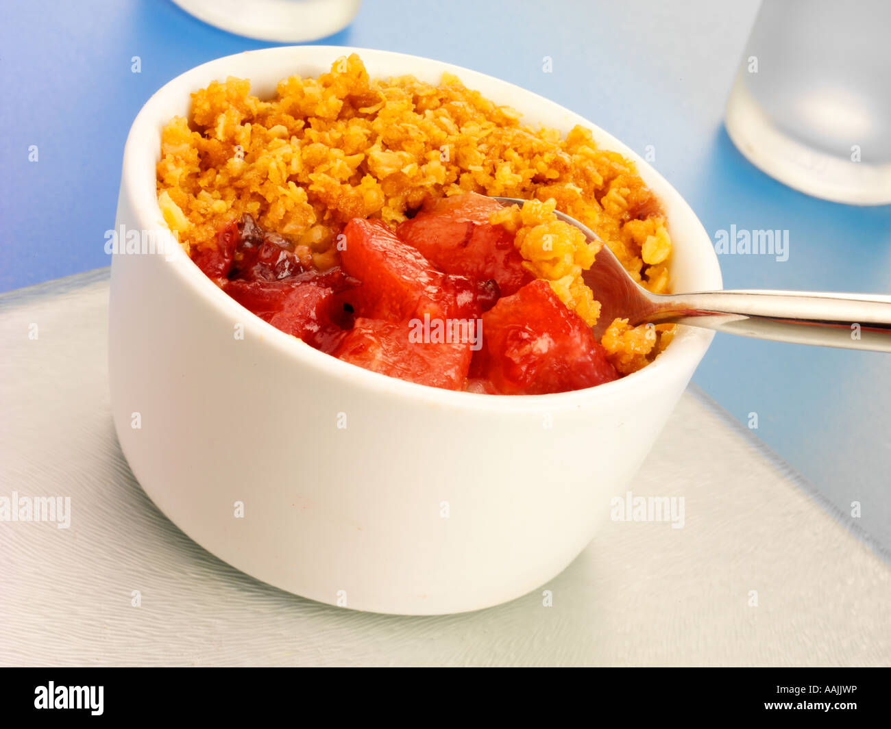 PEAR AND DAMSON DESSERT Stock Photo - Alamy