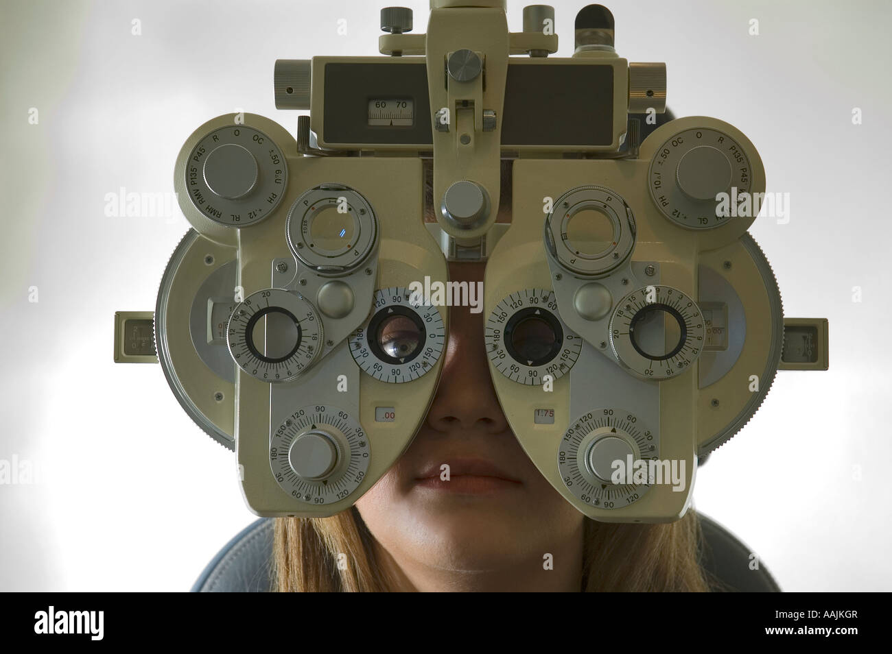 Woman Having an Eye Test Stock Photo - Alamy