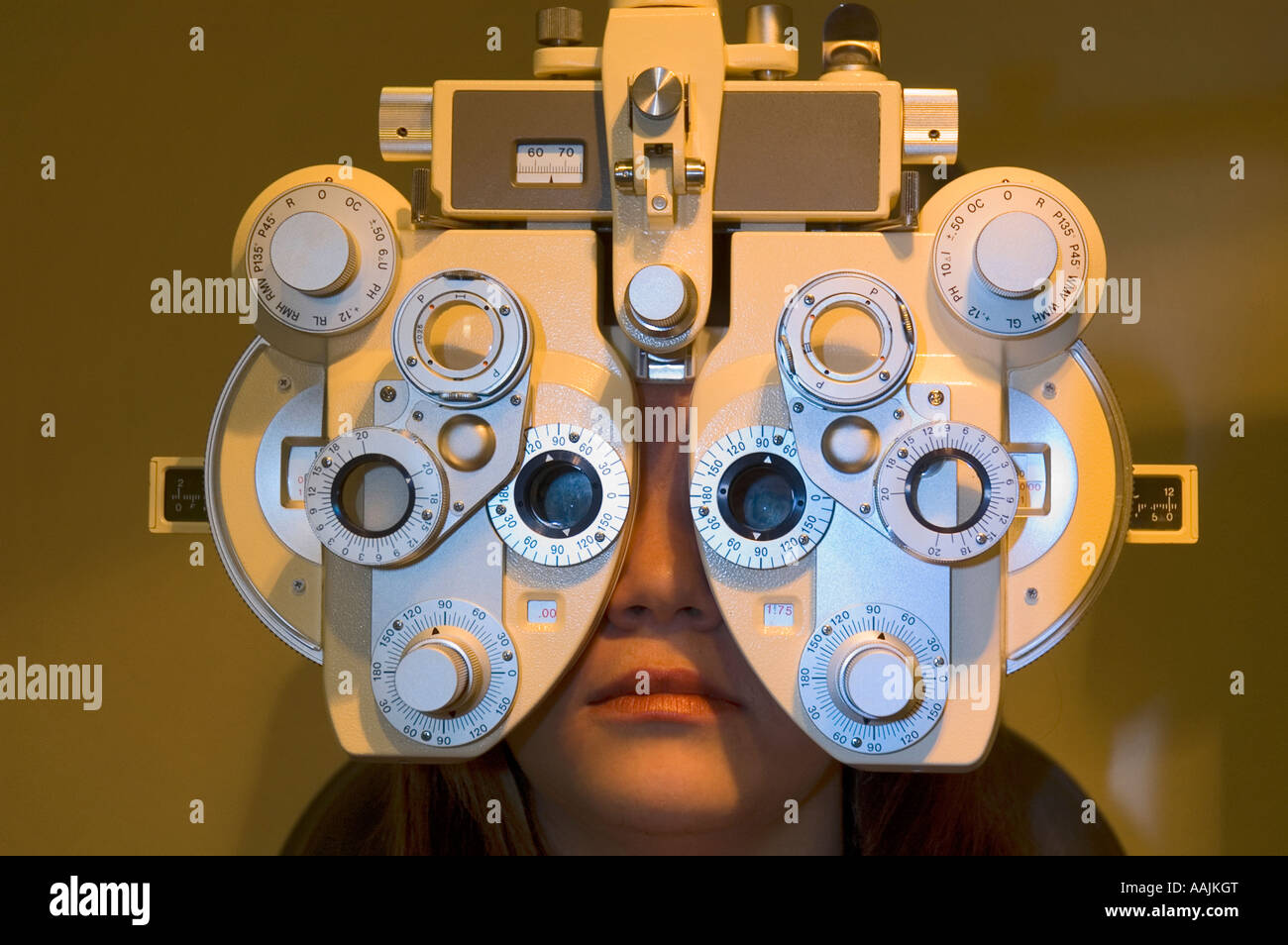 Woman Having an Eye Test Stock Photo - Alamy