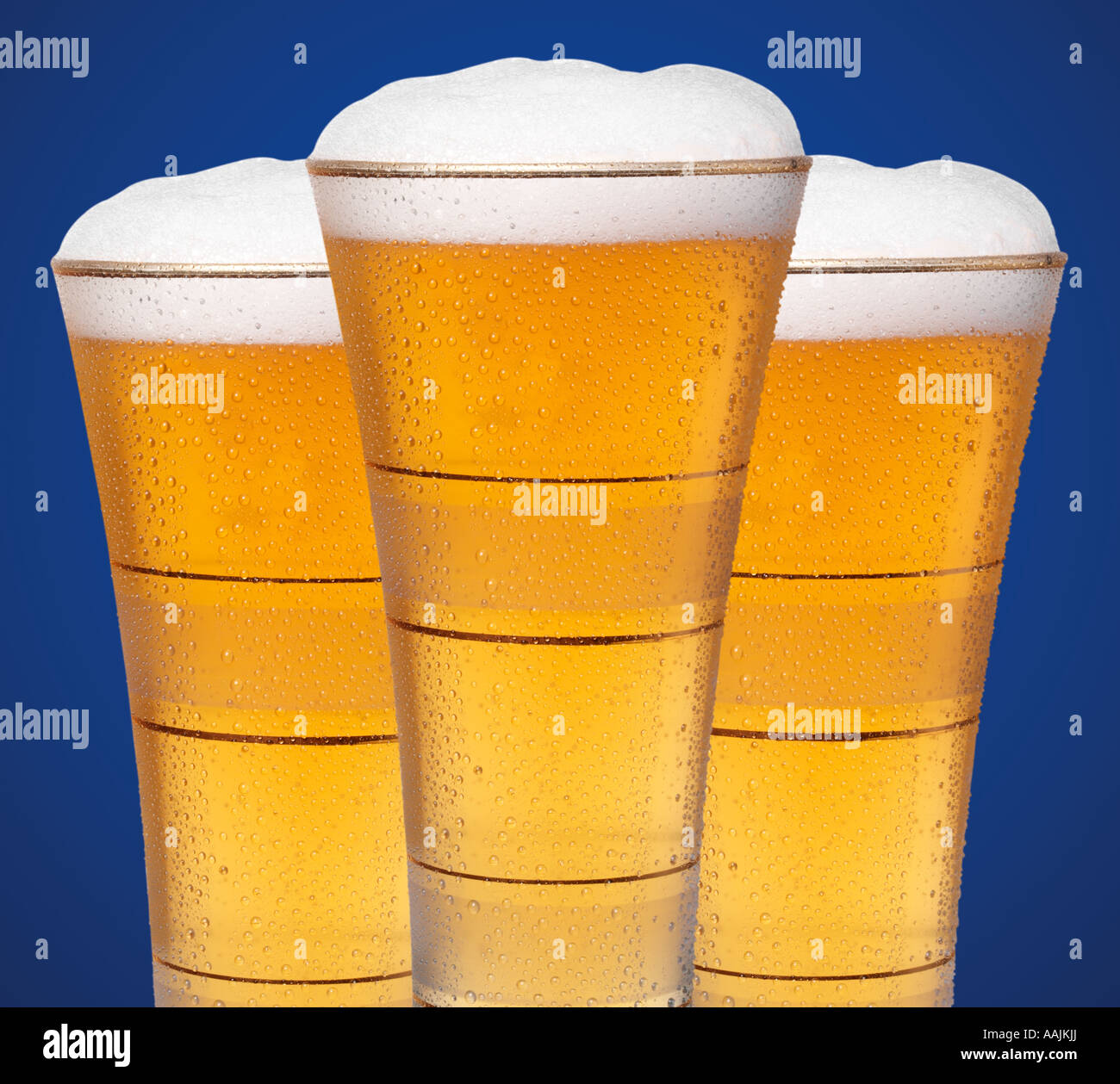 THREE LAGER BEERS Stock Photo - Alamy