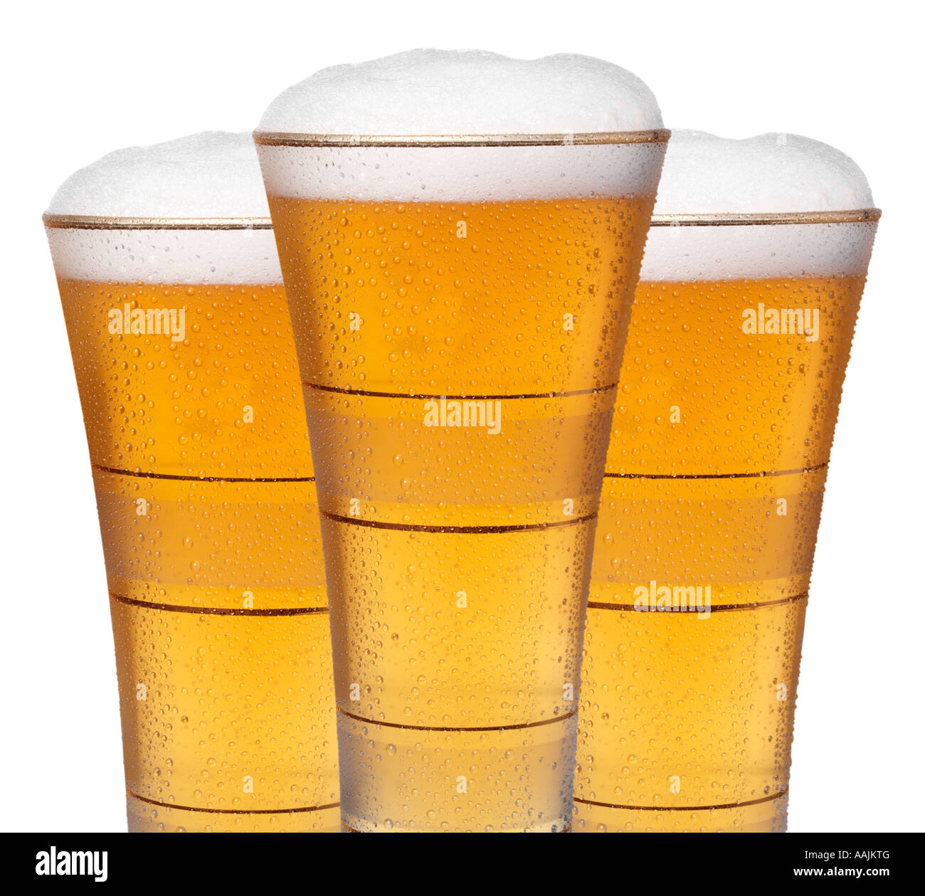 THREE LAGER BEERS Stock Photo - Alamy