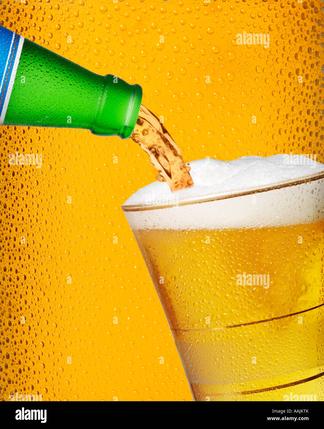 POURING LAGER BEER Stock Photo - Alamy