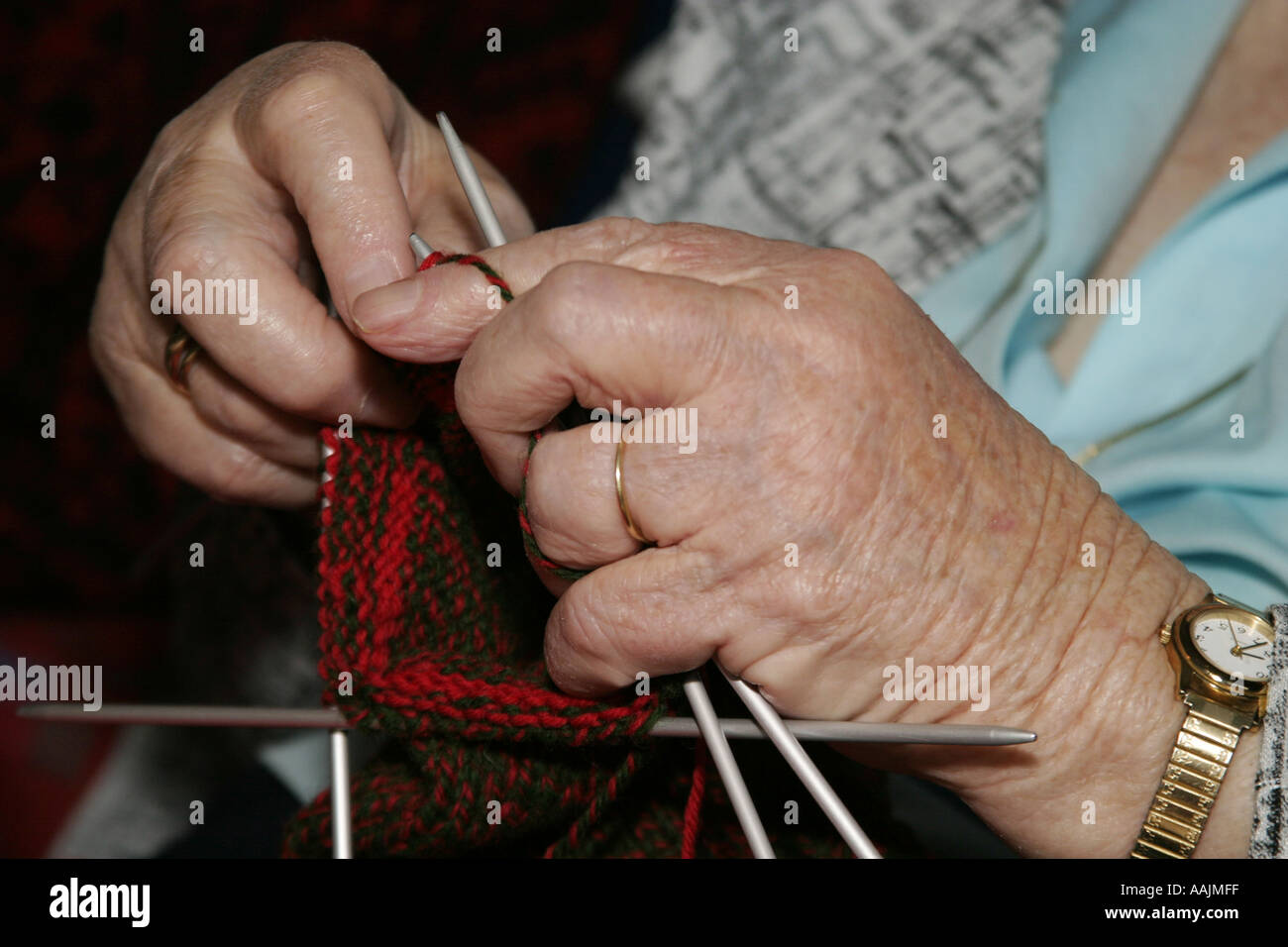 Old woman knit socks hi-res stock photography and images - Alamy