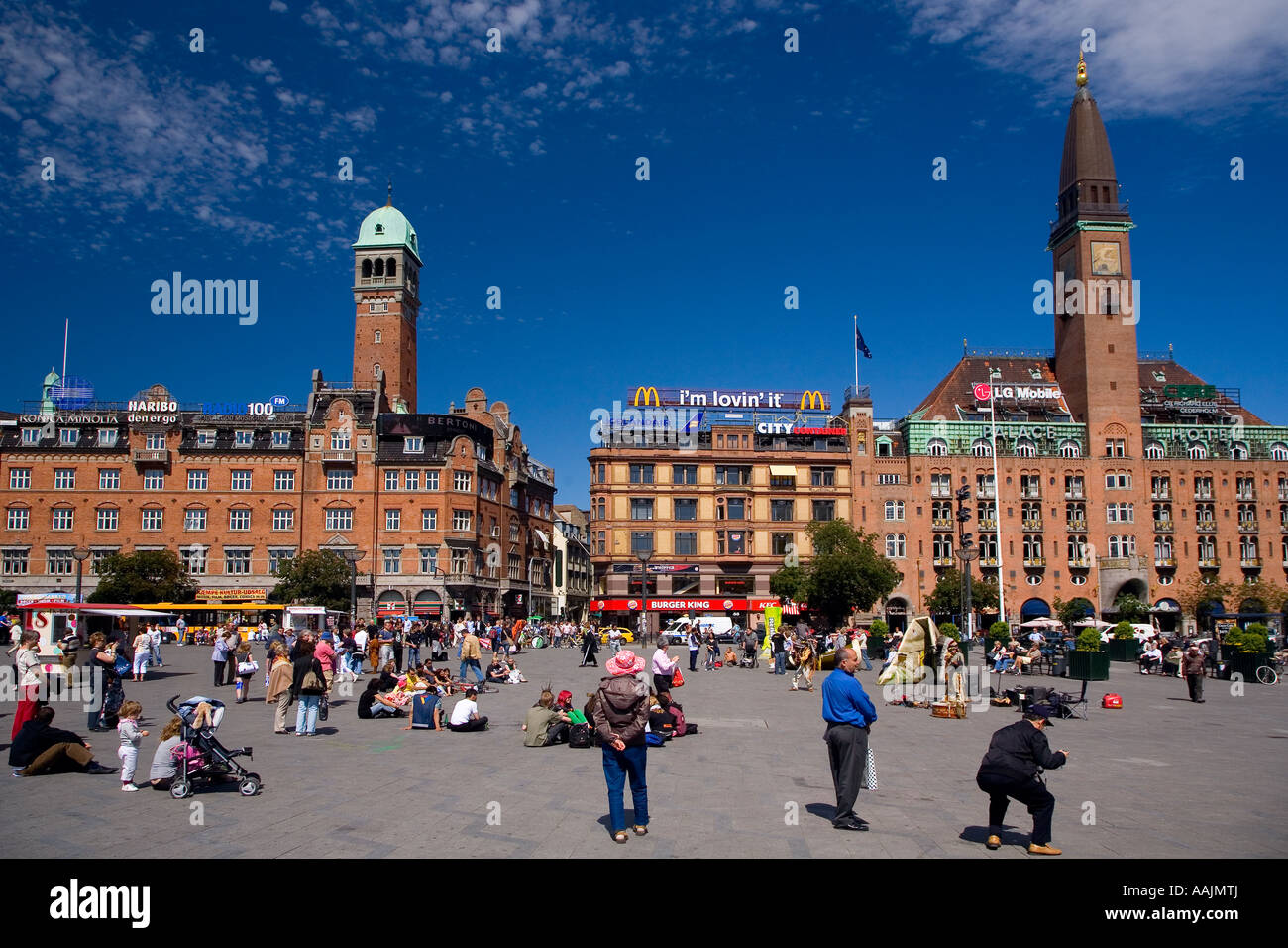 Copenhagen town hall square Stock Photo - Alamy