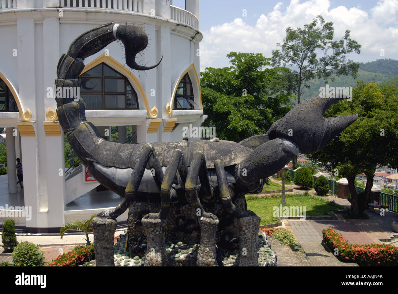 Scorpion Temple,Mae Sai,Thailand with huge scorpion statue. Wat Doi Wow ...