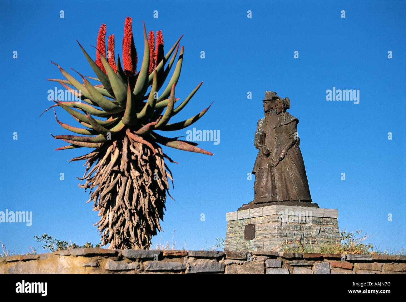 Monument of 1820 Settlers of Grahamstown Eastern Cape South Africa Aloe ...