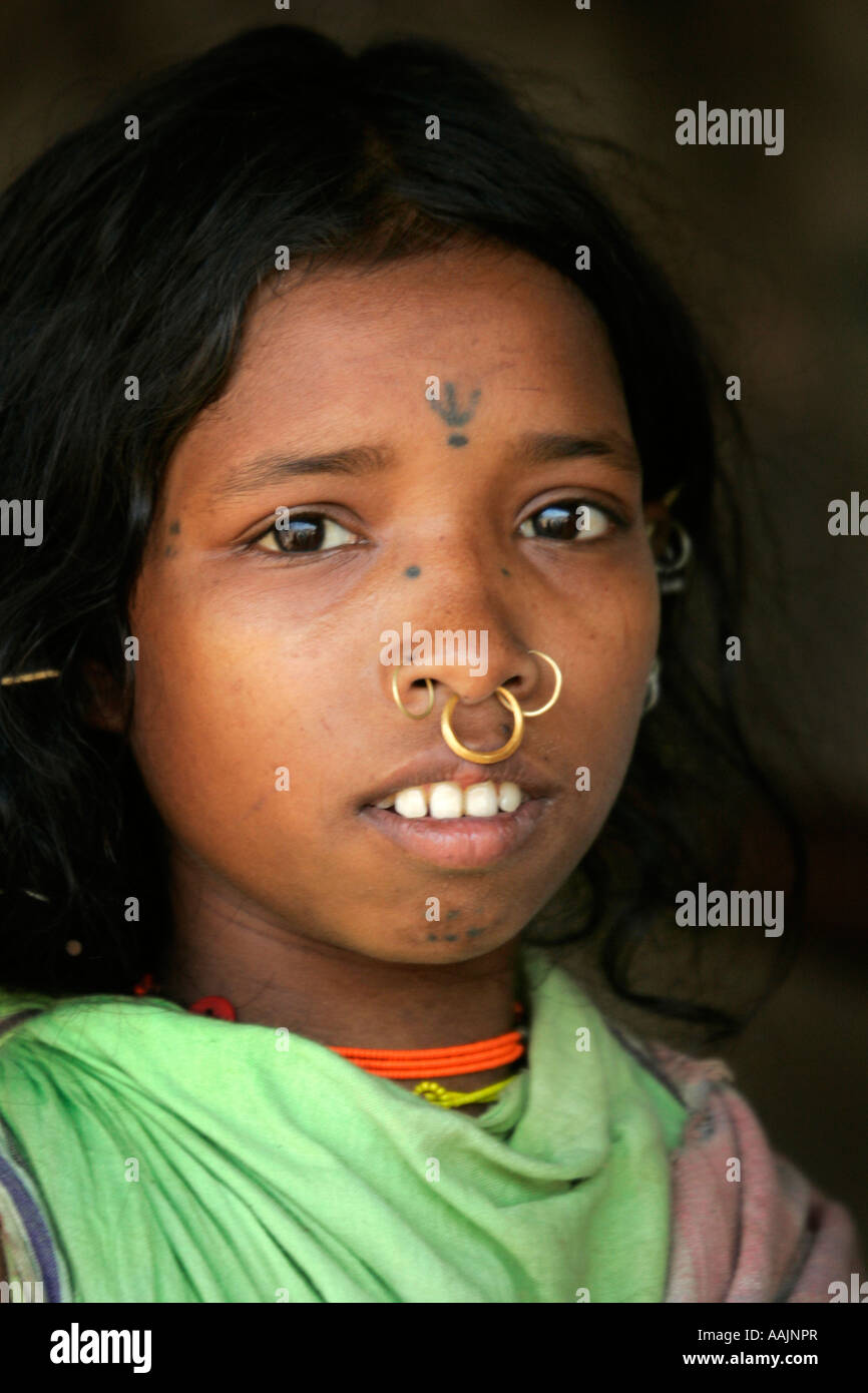 Girl at the market at Bissamcuttack, Chatikona, Orissa, India Stock ...
