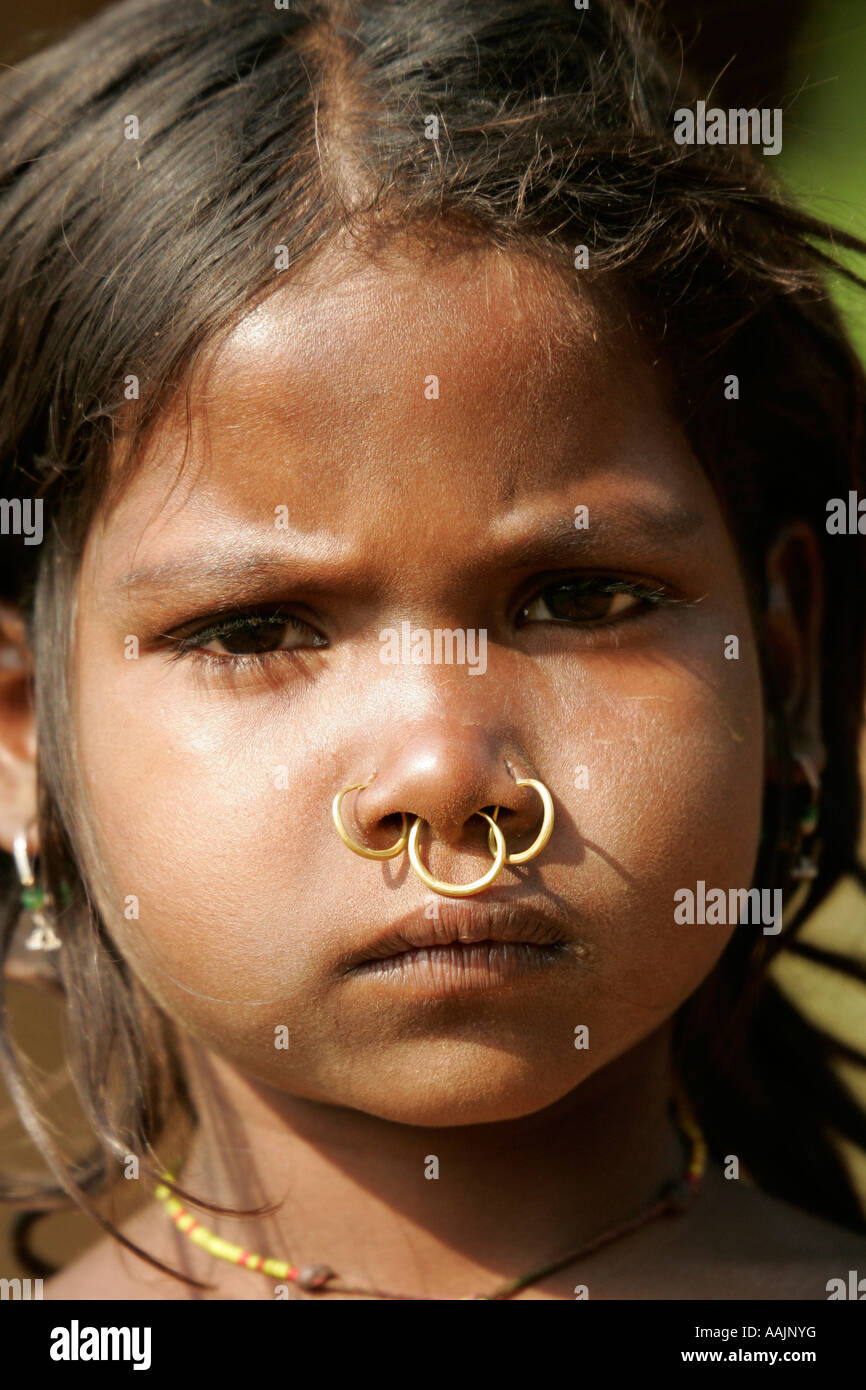 Baroja child at the village of Janiguba, near Jeypore, Orissa, India ...