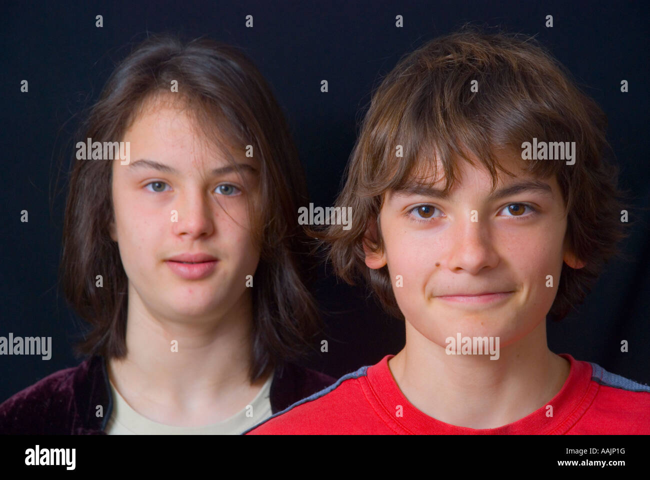 Two teenage school friends Stock Photo - Alamy