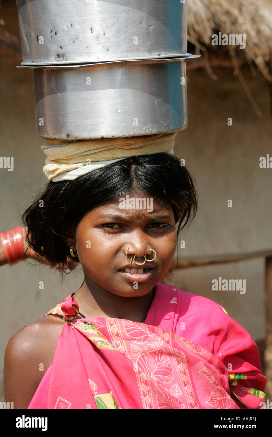 Girl at the village of Malibe, Orissa, India Stock Photo - Alamy