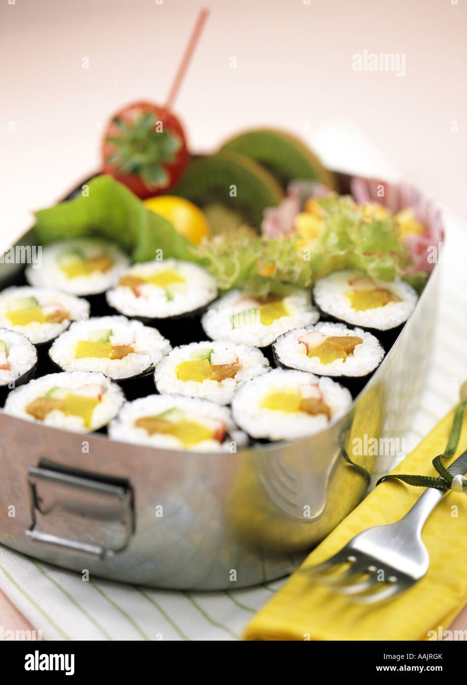 Tiny kimbap lunch box Stock Photo - Alamy