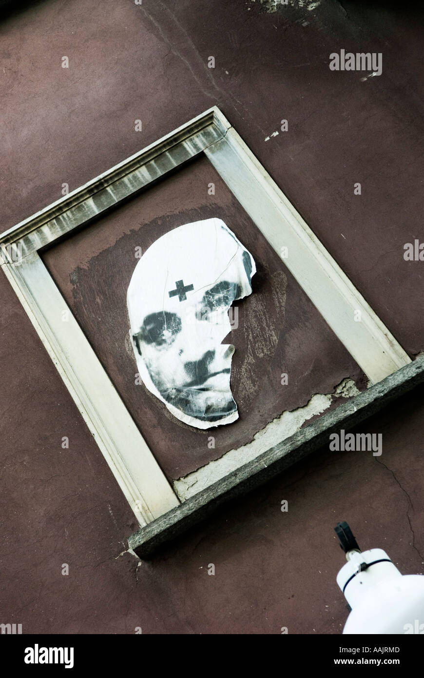 window frame with paper grafiti Stock Photo - Alamy