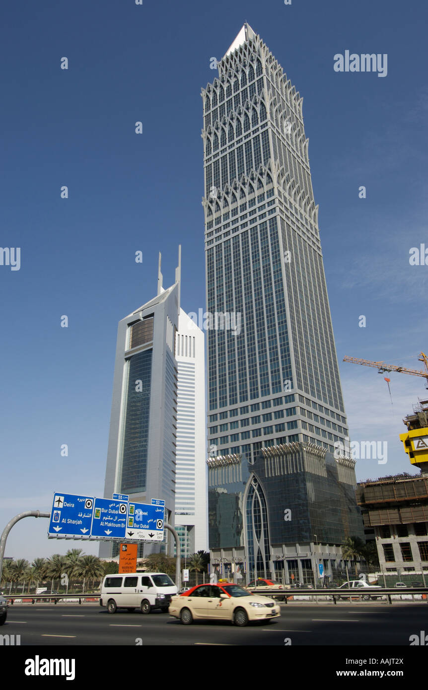 Sheik Zayed road futuristic tower blocks Stock Photo - Alamy