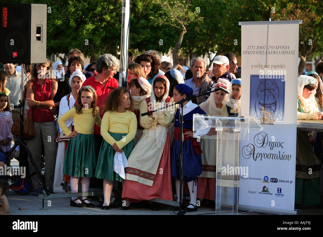 Group of greek children in traditional dress hi-res stock photography ...