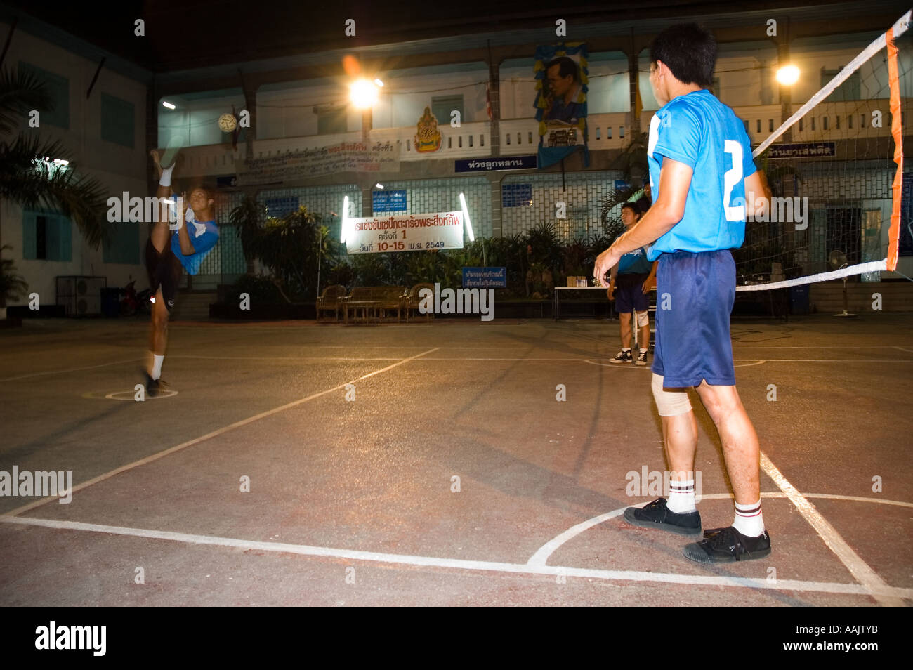 A Sepak Takraw game in Chiang Mai Thailand Stock Photo - Alamy