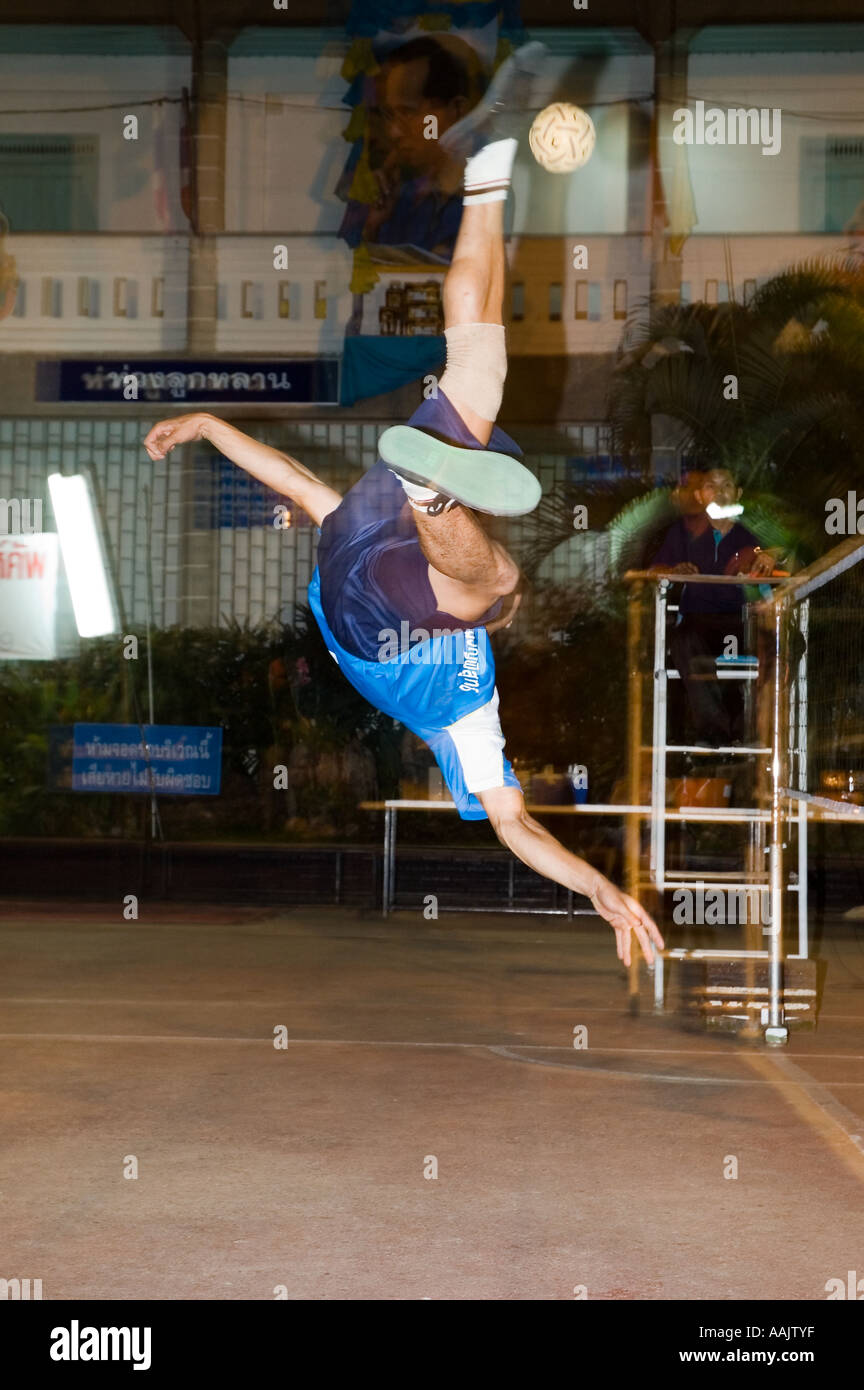 A Sepak Takraw game in Chiang Mai Thailand Stock Photo - Alamy
