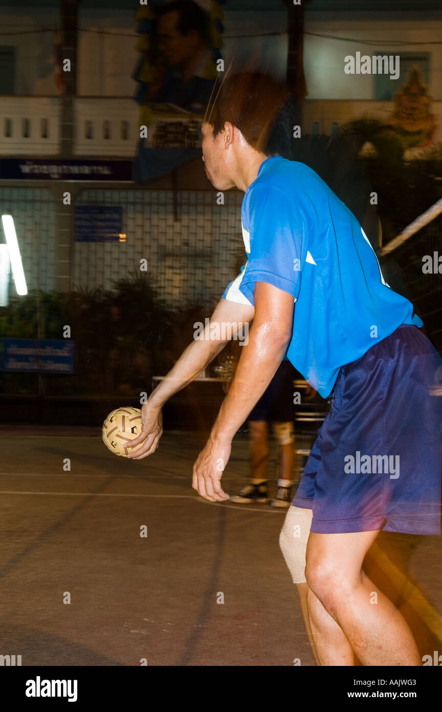 A Sepak Takraw game in Chiang Mai Thailand Stock Photo - Alamy