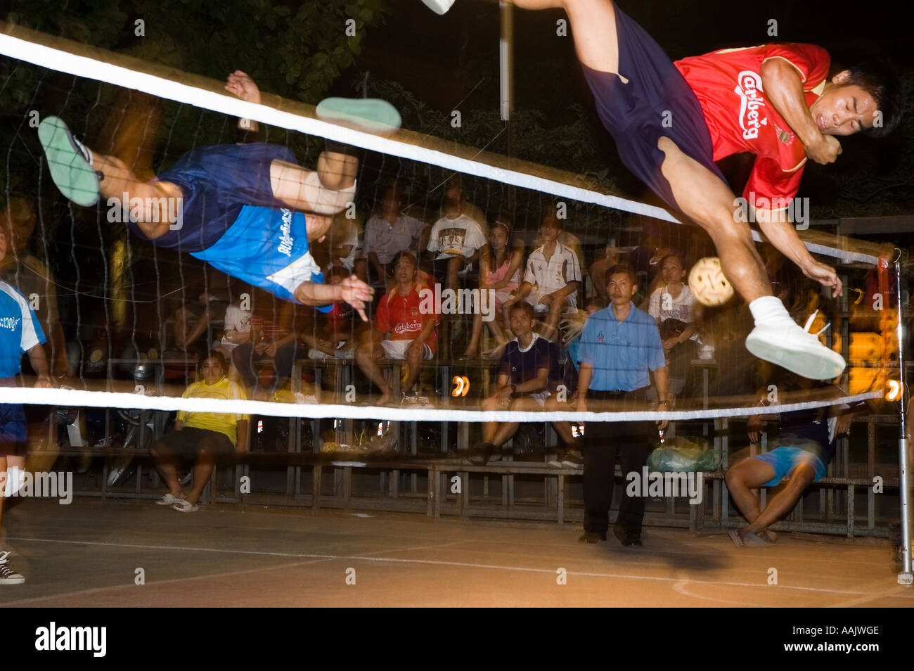 A Sepak Takraw game in Chiang Mai Thailand Stock Photo - Alamy