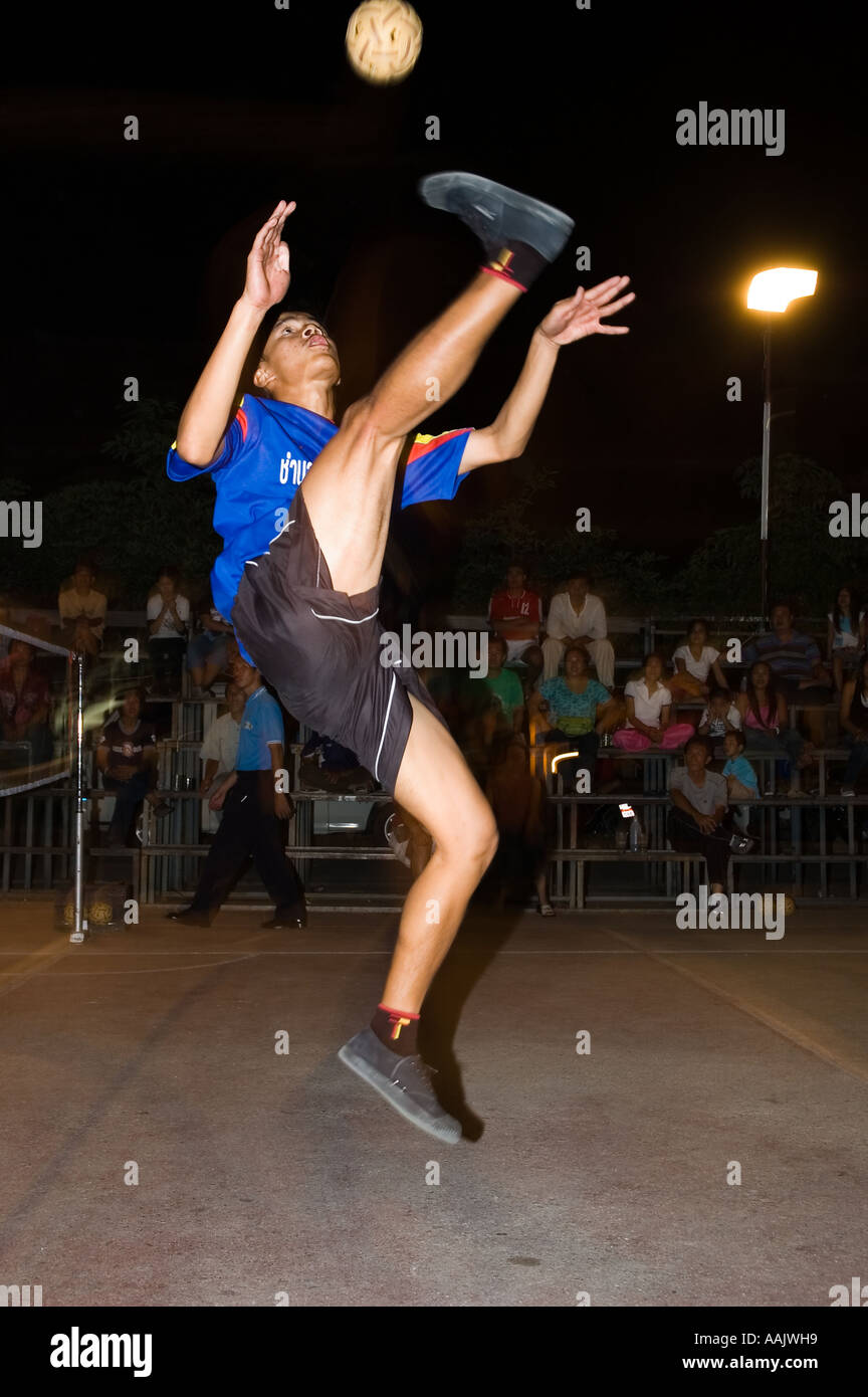 A Sepak Takraw game in Chiang Mai Thailand Stock Photo - Alamy