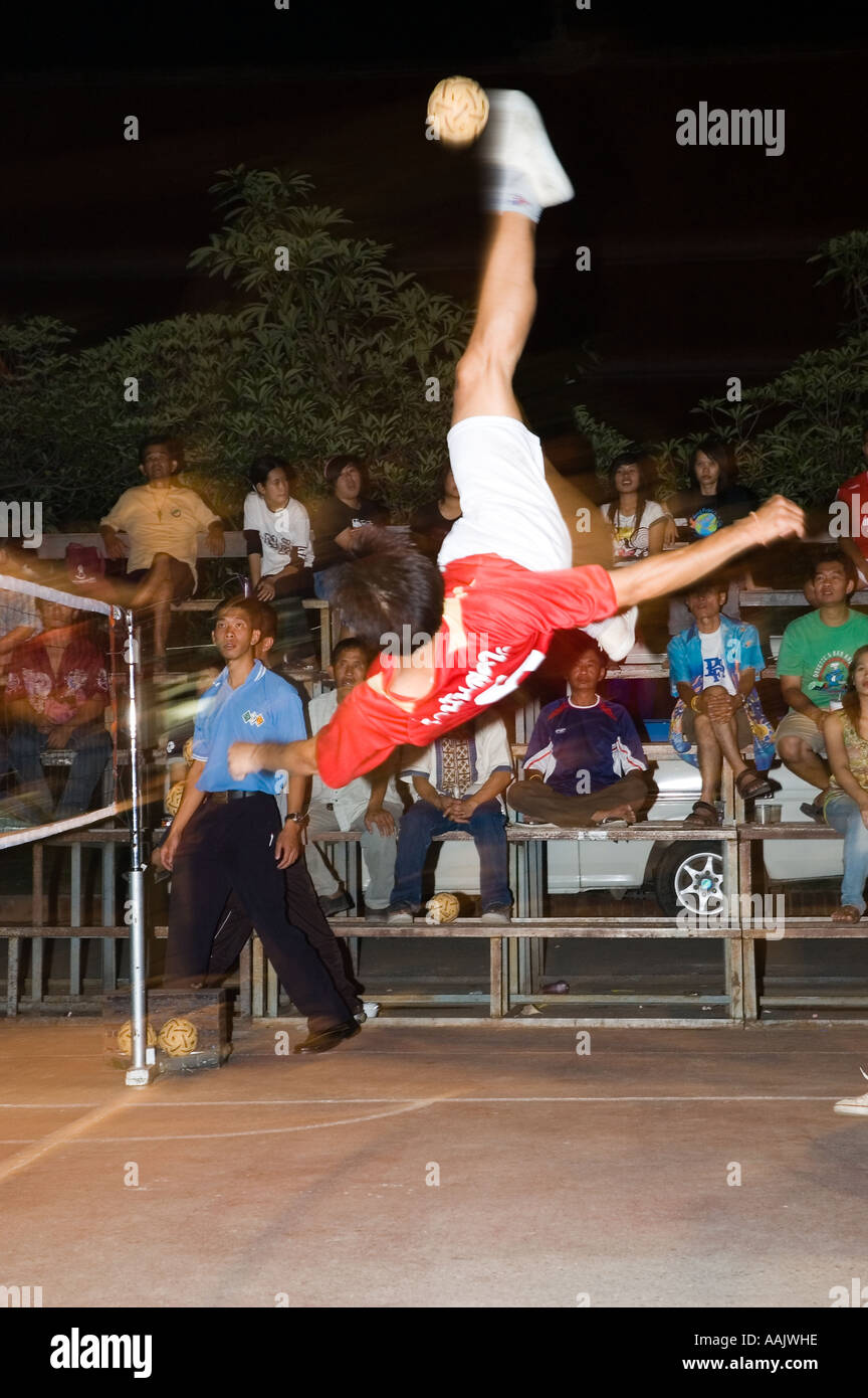 A Sepak Takraw game in Chiang Mai Thailand Stock Photo - Alamy