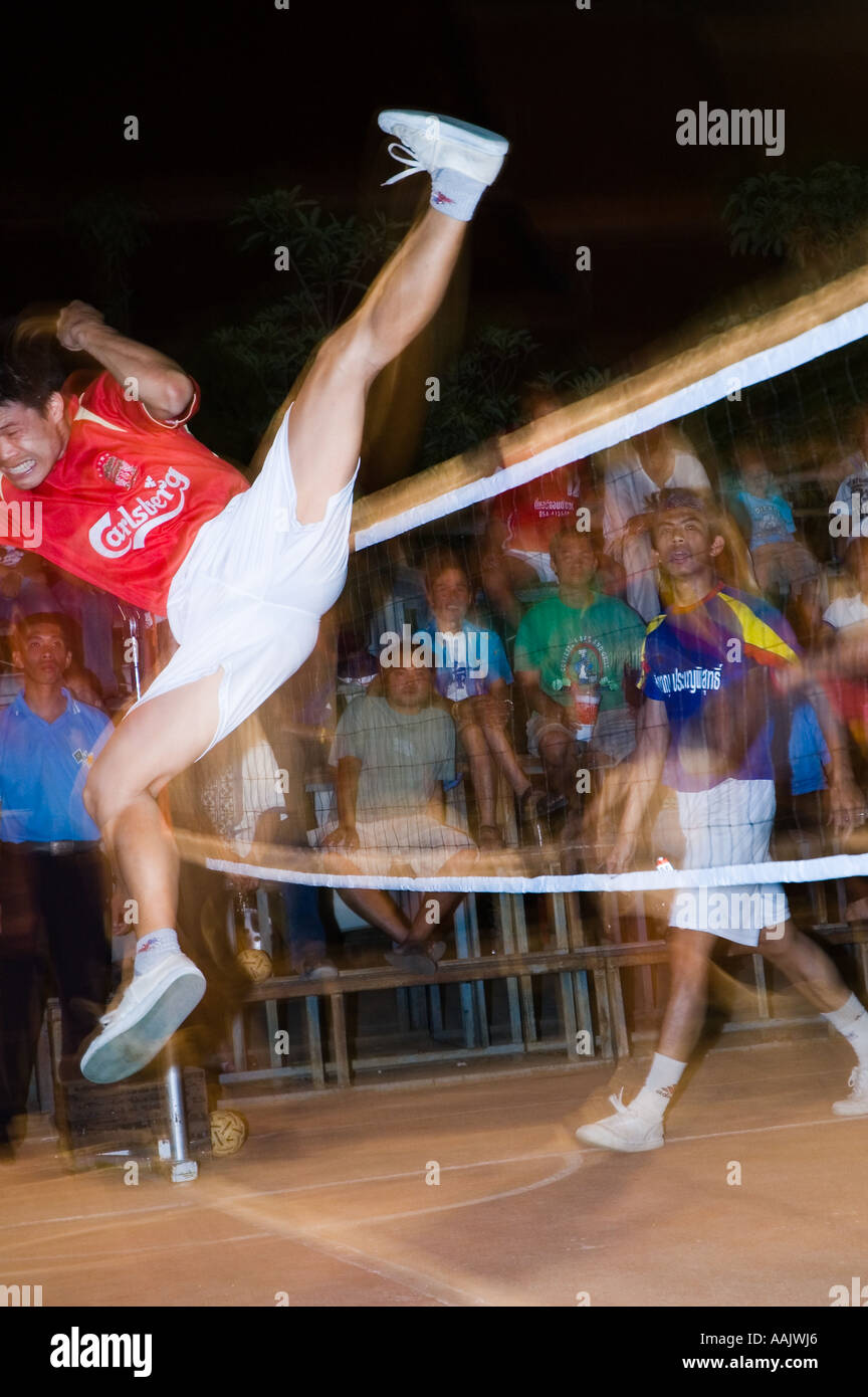 A Sepak Takraw game in Chiang Mai Thailand Stock Photo - Alamy