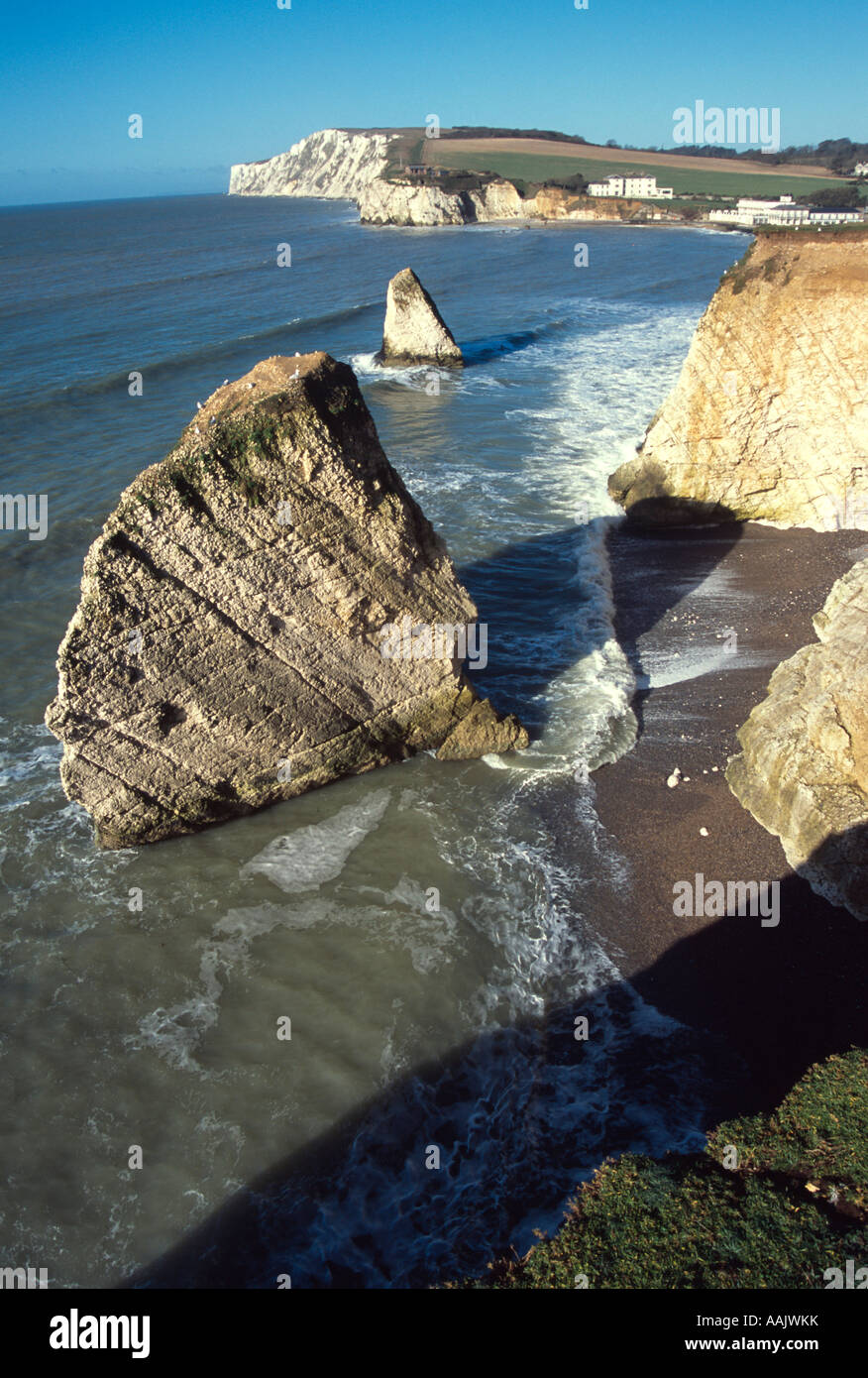 freshwater bay isle of wight england uk gb Stock Photo - Alamy