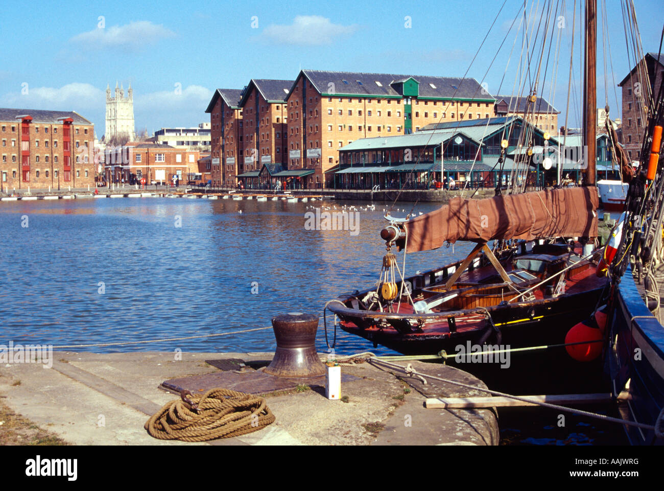 Gloucester Docks and the Sharpness Canal england uk gb Stock Photo - Alamy