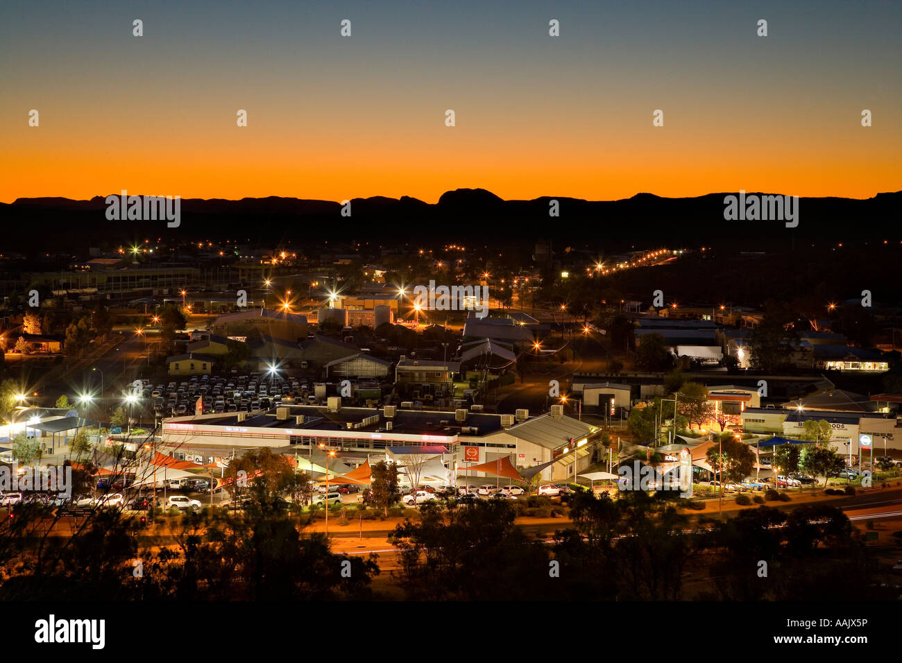 Alice Springs at night Outback Northern Territory Australia Stock Photo ...