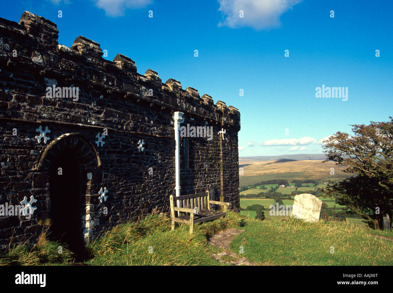 brent tor church edge of dartmoor devon england uk gb Stock Photo - Alamy