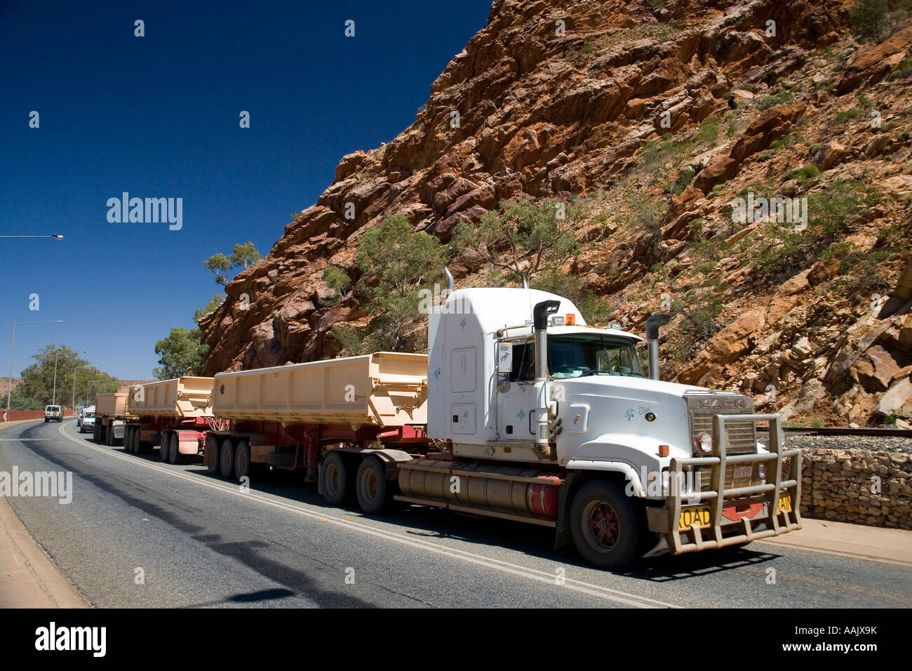 Road Train Heavitree Gap Alice Springs Outback Northern Territory ...