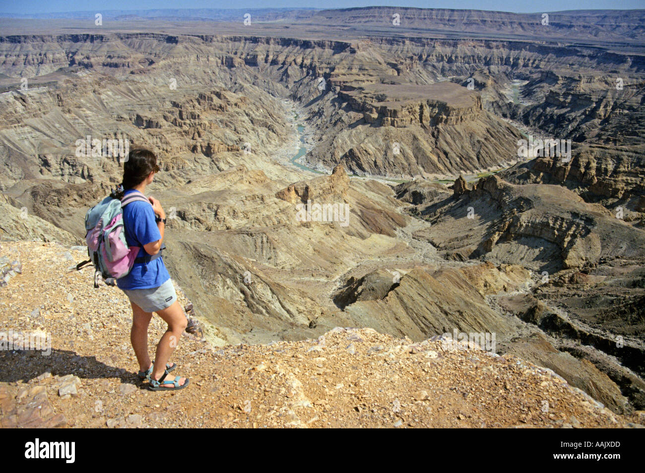 Canyon namibia desert hiking backpack hi-res stock photography and ...