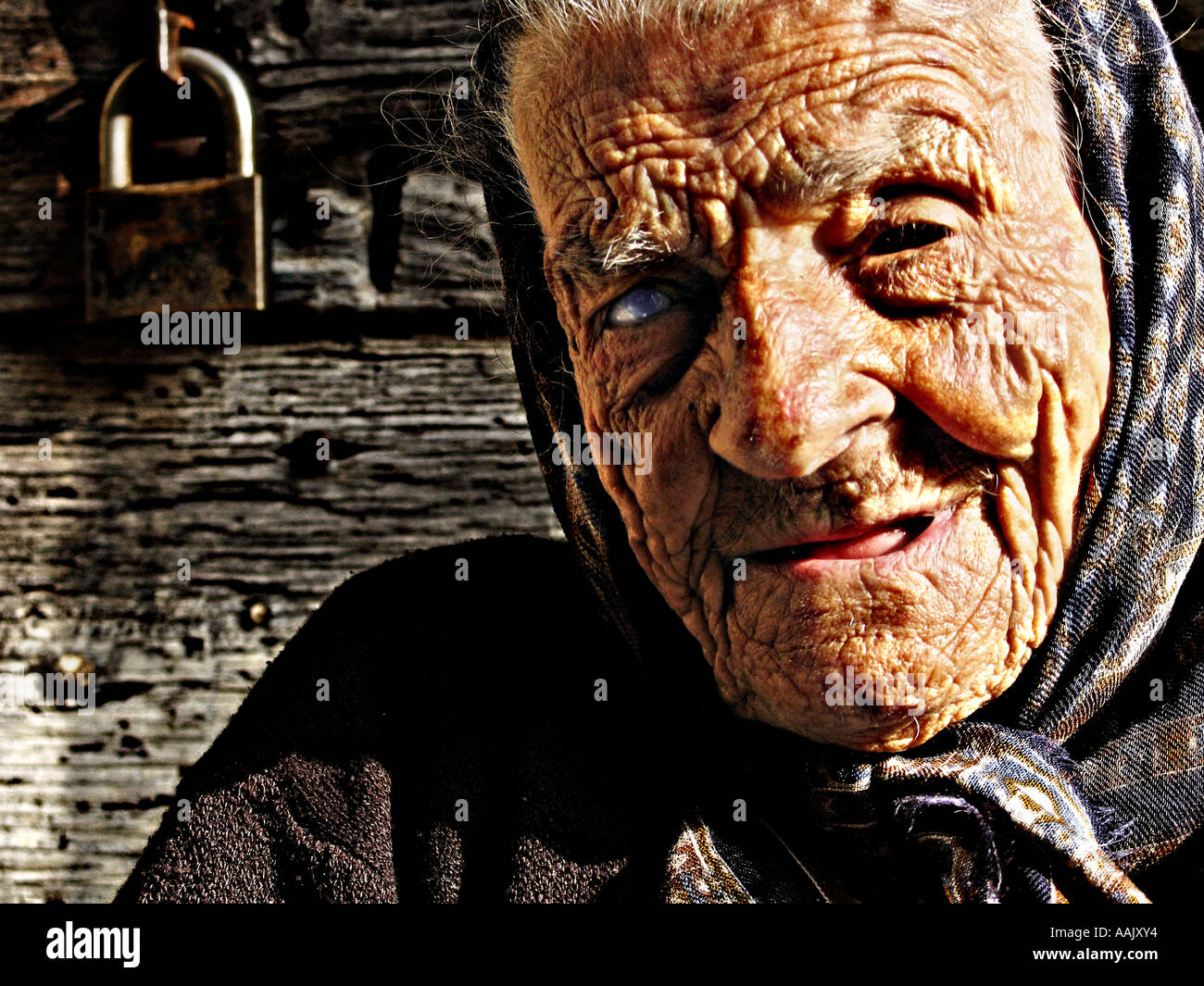 old italian lady portrait Stock Photo - Alamy