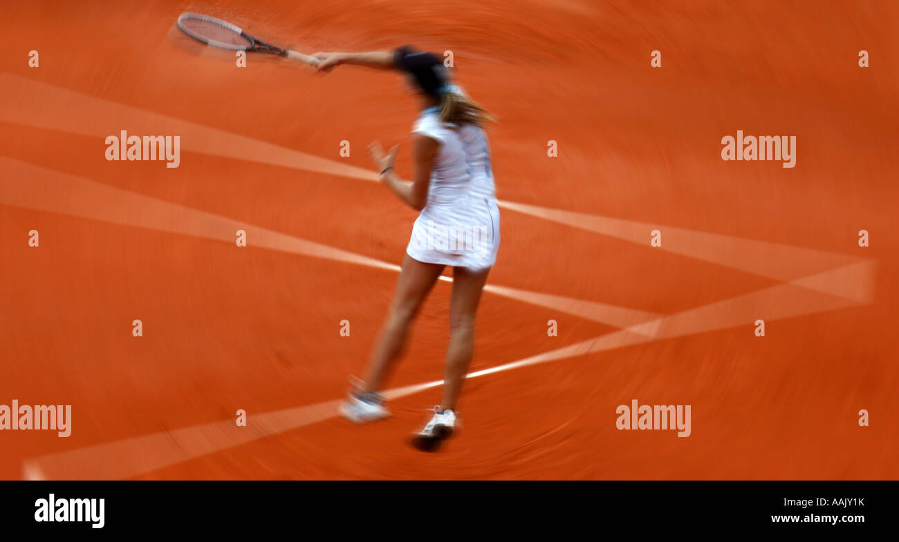 A woman player at the French open rendered in photoshop using special ...