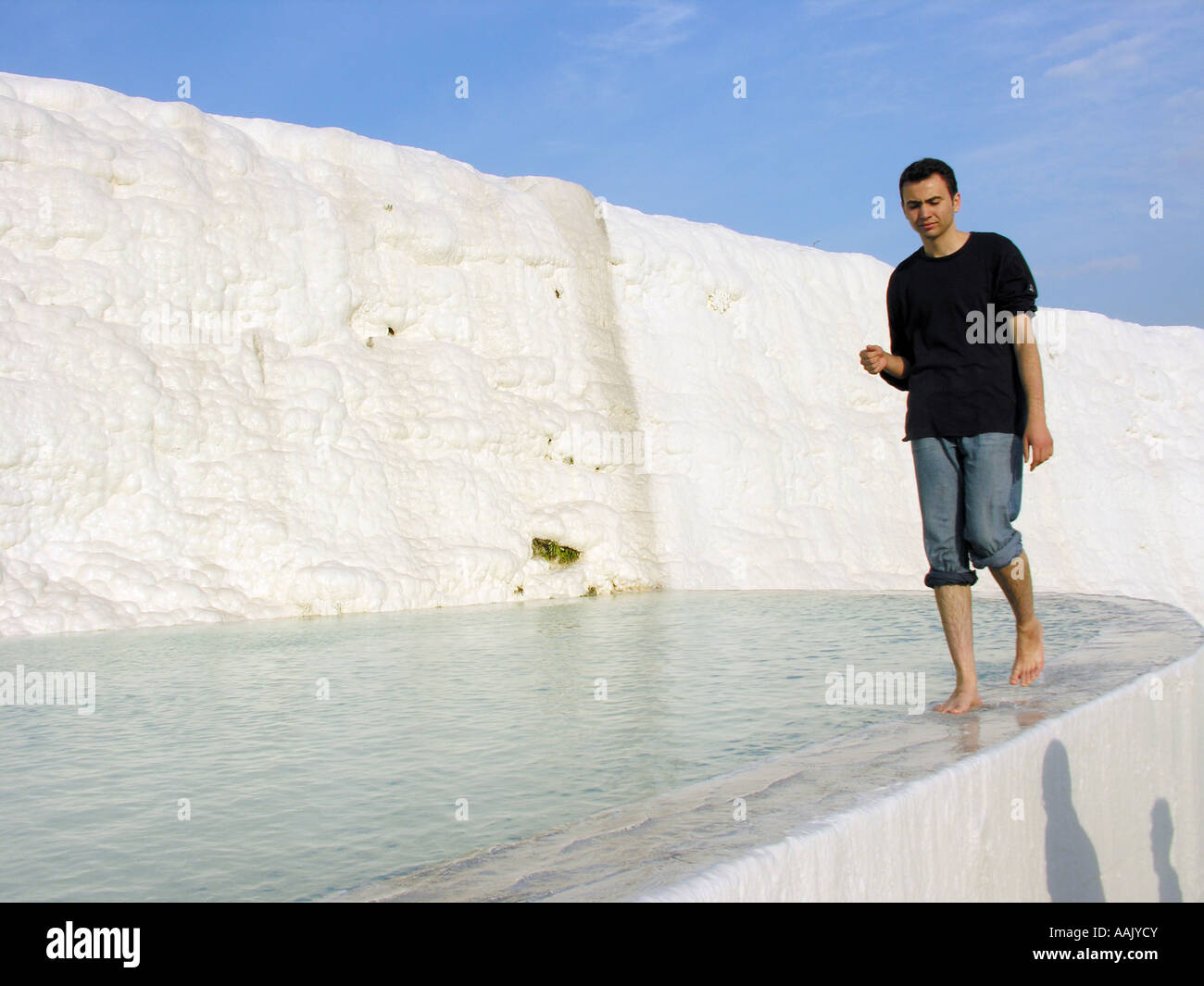 The natural calcium cliffs at Pamukkale Turkey Stock Photo - Alamy