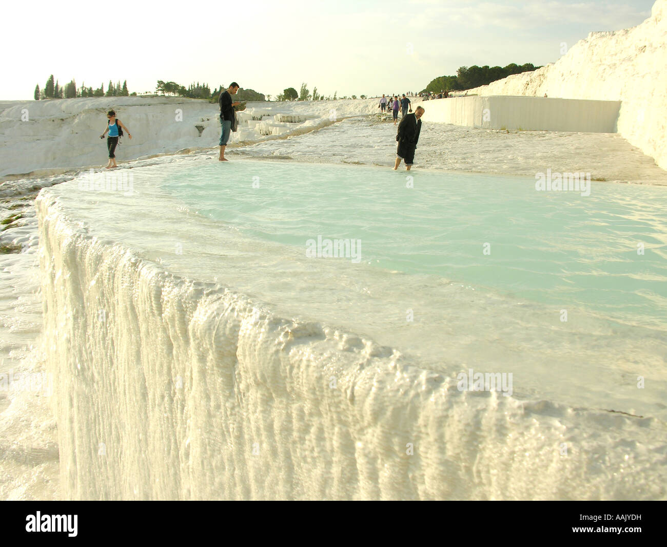 The natural calcium cliffs at Pamukkale Turkey Stock Photo - Alamy