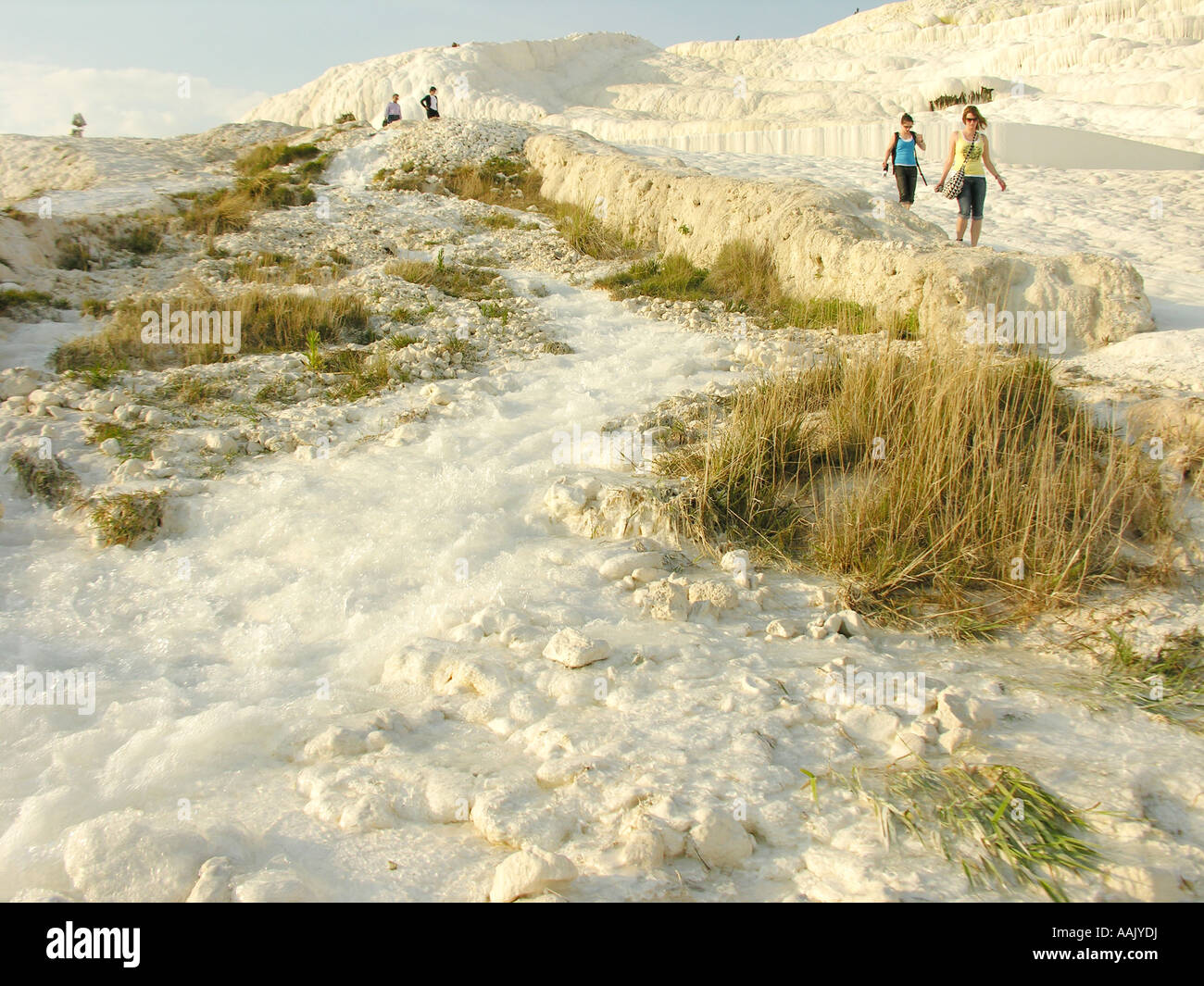 The natural calcium cliffs at Pamukkale Turkey Stock Photo - Alamy