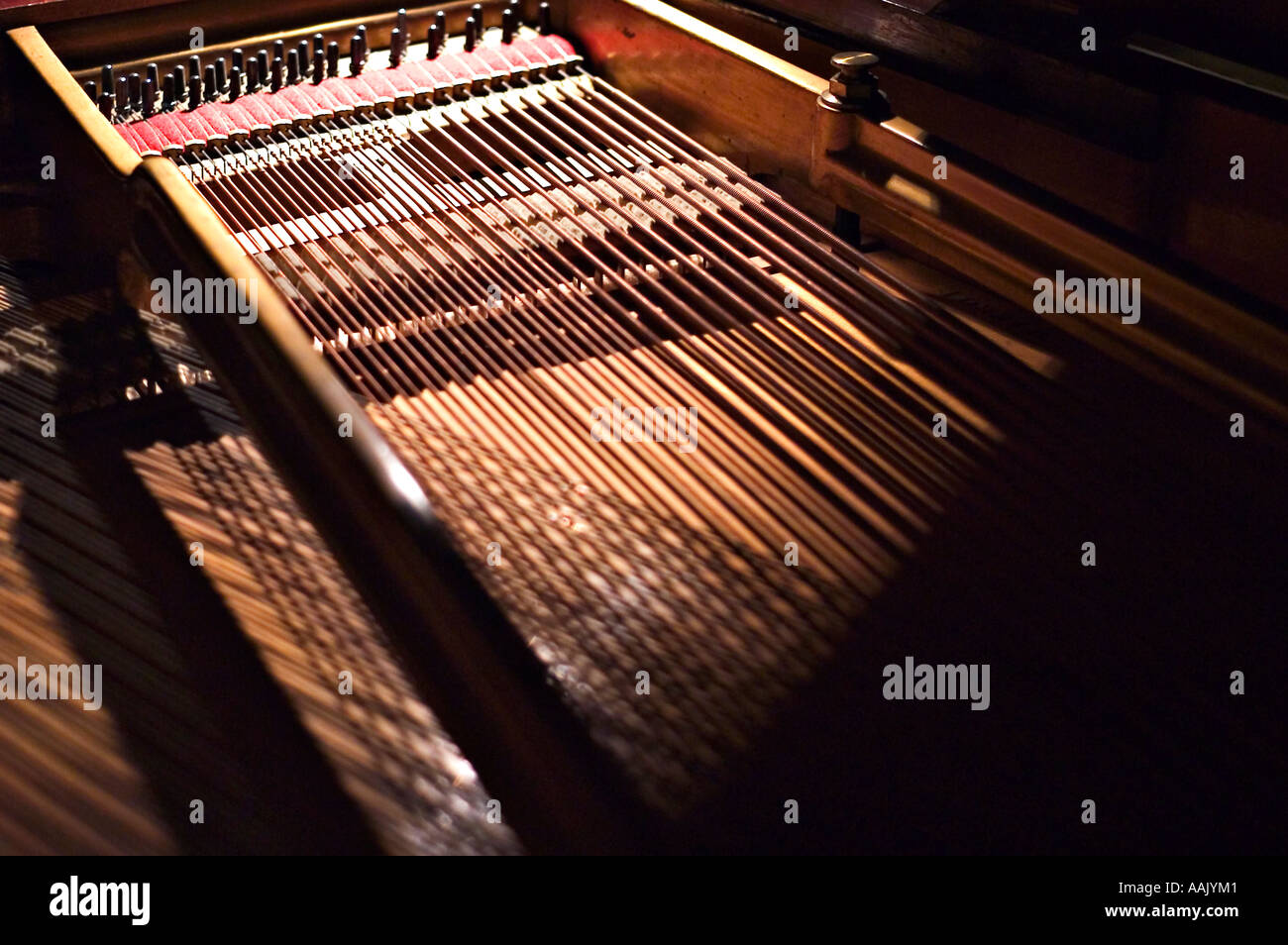 detail of piano interior with shadow Stock Photo - Alamy