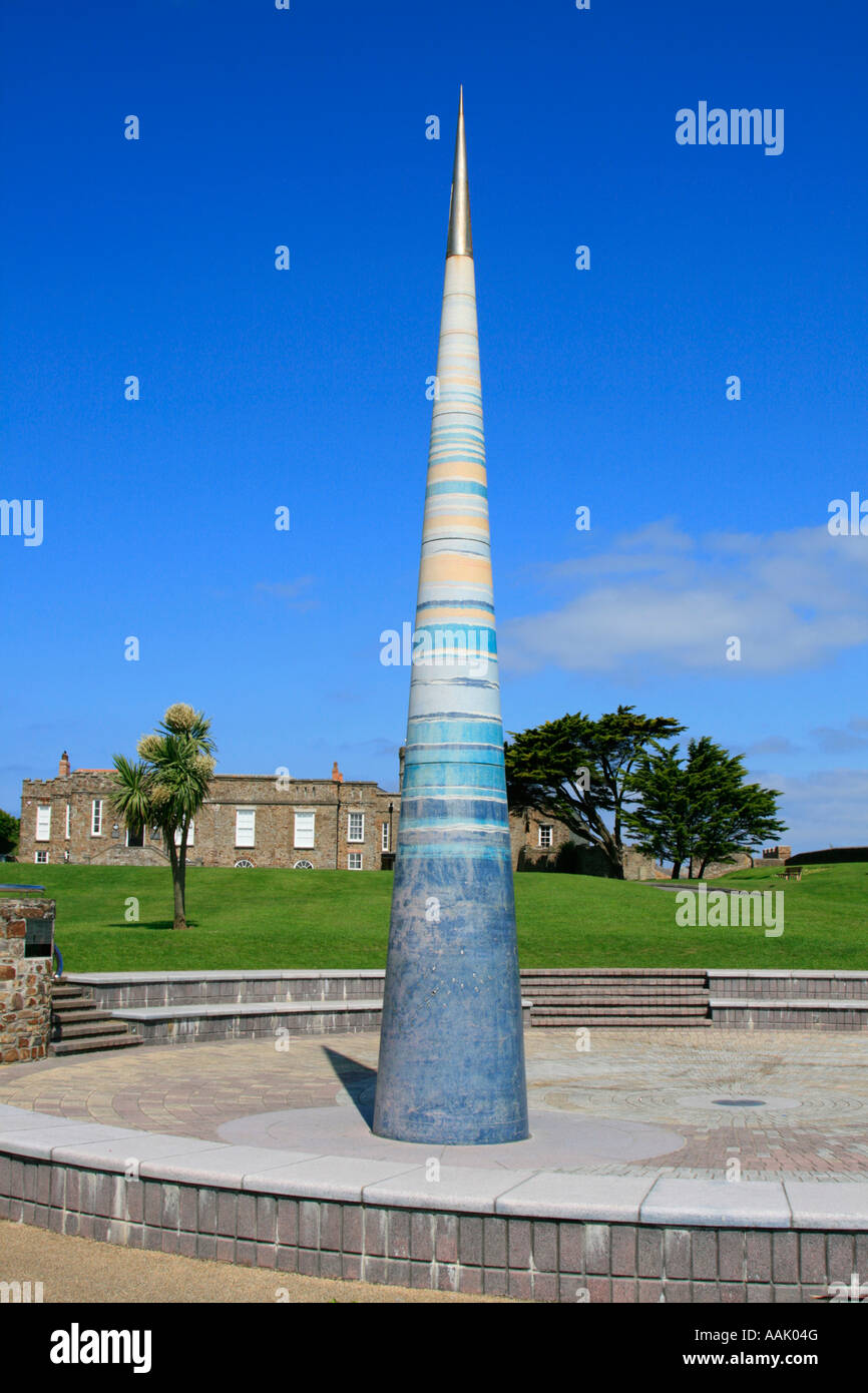 Sir Goldsworthy Gurney a light sculpture known as the 'Bude Light' Stock Photo - Alamy