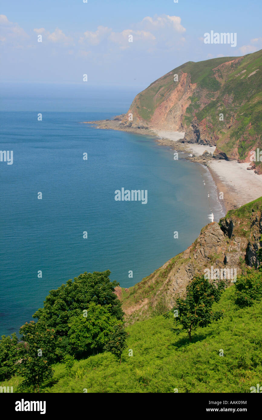 sea cliffs near lynmouth south west coastal path devon england uk gb ...